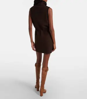 Miu Miu Logo Fleece Minidress
