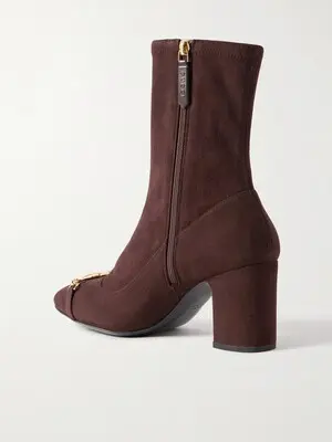 Gucci Horsebit-detailed Suede Ankle Boots - Brown