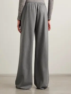 THE ROW Gala Wool-flannel Wide-leg Pants