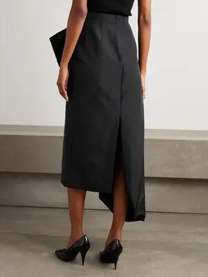 Givenchy Bow-embellished Taffeta Midi Skirt