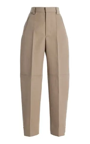 Bottega Veneta Wool-twill Tapered Trousers - Neutral