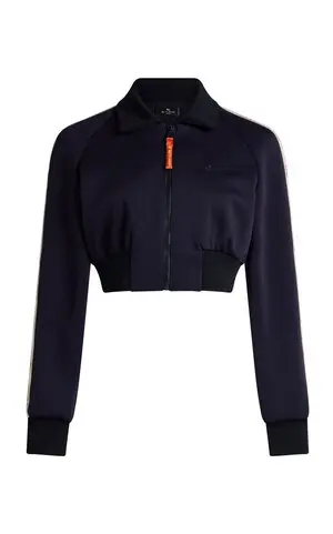 Etro Cropped Scuba Track Jacket - Blue