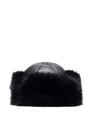 STAND STUDIO Sable Faux Fur Trapper Hat - Black
