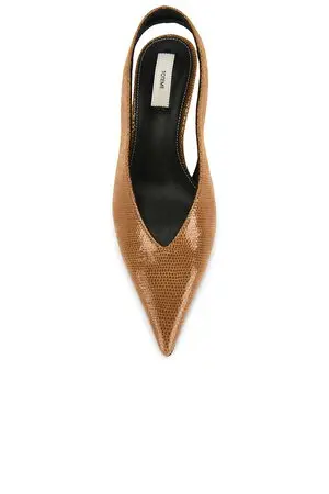 TOTEME Wedge Lizard Embossed Slingback