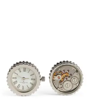 Tateossian Palladium-plated And Synthetic Ruby Watch Cufflinks - Silver