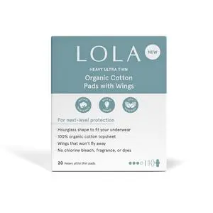 Lola Heavy Organic Cotton Pads With Wings - One-color