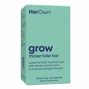 HER OWN Grow Capsules: Supports Fuller, Healthier Hair With Keratin, Biotin And Zinc - One-color