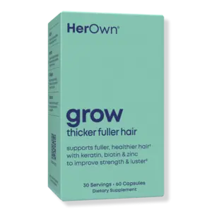 HER OWN Grow Capsules: Supports Fuller, Healthier Hair With Keratin, Biotin And Zinc - One-color