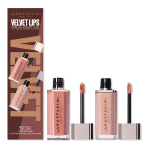 ANASTASIA BEVERLY HILLS Velvet Lips Mini Lip Velvet Duo - Softy + Peachy Nude