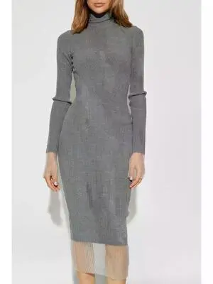 Sportmax Layered Ribbed Midi Dress