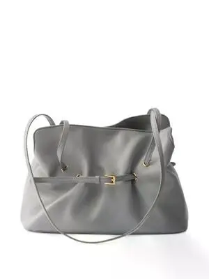 Prada Leather Tote Bag - Grey