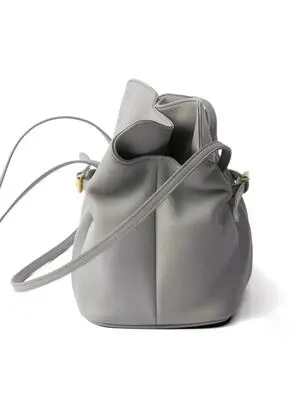 Prada Leather Tote Bag - Grey