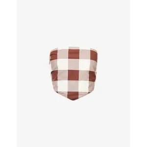 Posse Callie Gingham-print Cotton Top - Mocha Gingham