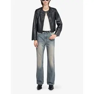 Zadig&Voltaire Luxi Western-panel Leather Jacket