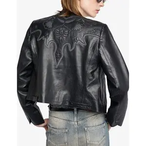 Zadig&Voltaire Luxi Western-panel Leather Jacket