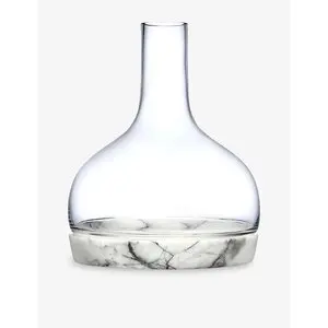 NUDE Chill Crystal Glass Carafe And Marble Base Set - Clear