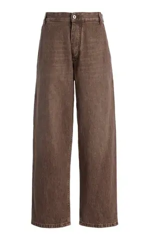 Bottega Veneta Washed Cotton Cargo Jeans - Brown