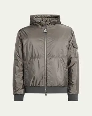 Moncler Poiliot Hooded Nylon Down Jacket - Medium Grey