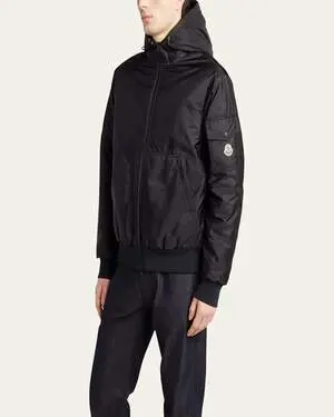 Moncler Poiliot Hooded Nylon Down Jacket - Medium Grey