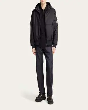 Moncler Poiliot Hooded Nylon Down Jacket - Medium Grey