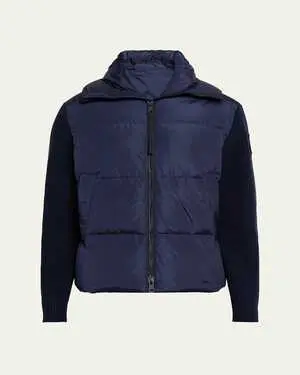 Canada Goose Hybridge Wool-knit Down Jacket - Blue