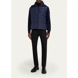 Canada Goose Hybridge Wool-knit Down Jacket - Navy