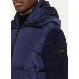 Canada Goose Hybridge Wool-knit Down Jacket - Navy