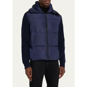Canada Goose Hybridge Wool-knit Down Jacket - Navy
