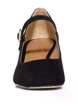 Bernardo Buckle-strap Block-heel Pumps