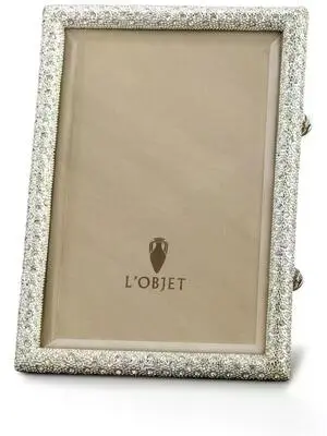 L'Objet Rectangular Pave Photo Frame - Silver