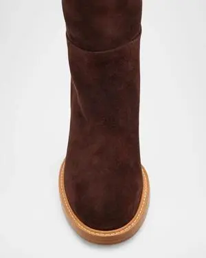 Gabriela Hearst Bocca Suede Knee-high Boots - Dark Choco