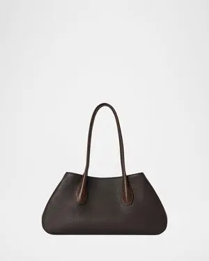 THE ROW Alger Geometric Shoulder Bag - Chocolate