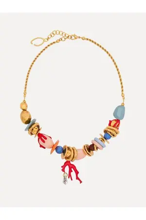Oscar De La Renta Sea Glass Necklace - Coral