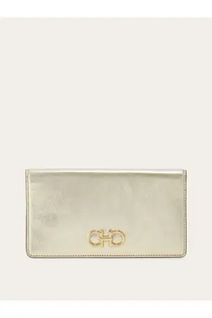 FERRAGAMO Gancini Continental Wallet - Gold