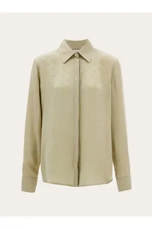 FERRAGAMO Monogram Silk Shirt