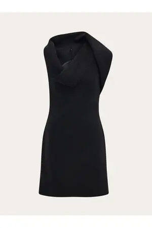 FERRAGAMO Short Asymmetric Dress - Black