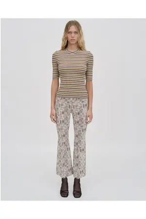 Rosetta Getty Ribbed Striped T-shirt