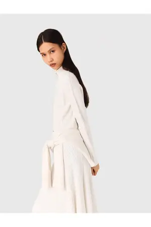 Maje Cable-knit Jumper - Neutral / White