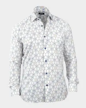 MACEOO Fibonacci Bumblegon Cotton Sport Shirt - White