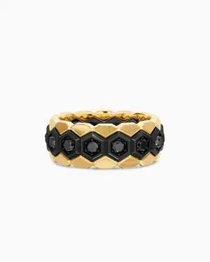 David Yurman Hex Stack Ring - Black Diamond