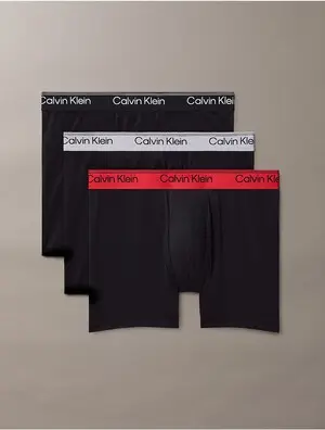 Calvin Klein Microfiber Stretch 3-pack Boxer Brief - Black Multi