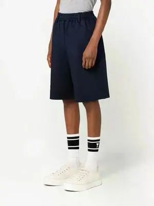 AMI Paris Cotton Chino Shorts - Blue