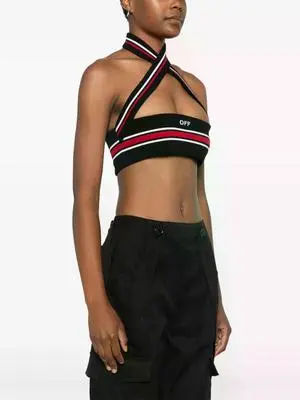 Off-White Crossover-straps Knit Top