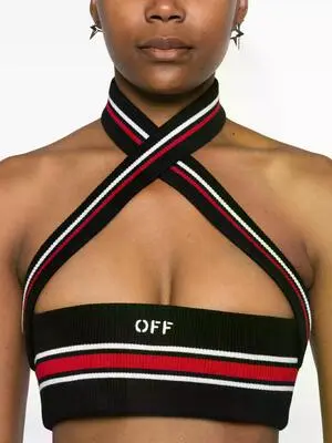 Off-White Crossover-straps Knit Top