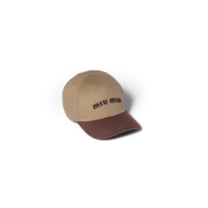 Miu Miu Baseball Cap - Dove/dark Brown
