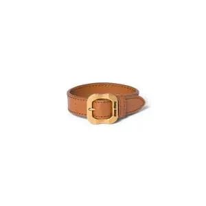 Miu Miu Leather Bracelet - Cognac