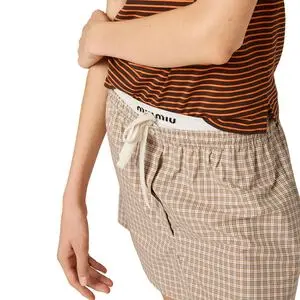 Miu Miu Checked Board Shorts