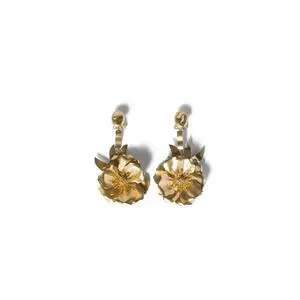 Miu Miu Crystal Embellished Metal Earrings - Gold/crystal