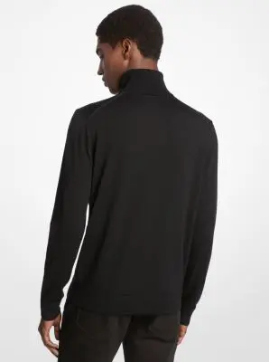 Michael Kors Merino Wool Turtleneck Sweater - Black