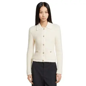 Gucci Wool Bouclé Polo Cardigan